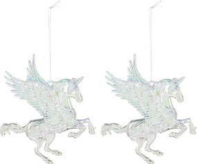 Závěsný pegás – průhledný 2 ks 15 cm