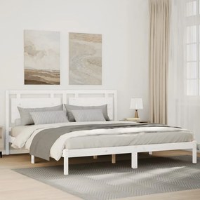 Prodloužený rám postele bez matrace bílý 200 x 210 cm masiv 3309194