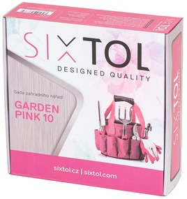 Sixtol Sada zahradního nářadí Garden pink, 10 ks