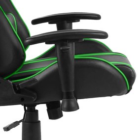 Petromila Otočná herní židle zelená PVC