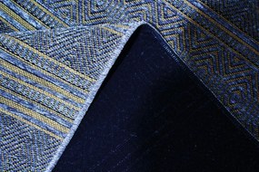BE Koberec Saran G001 BLUE - modrý obdélníkový Rozměr: 60x100 cm