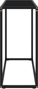 Konzolový stolek černý 80 x 35 x 75 cm tvrzené sklo 322808
