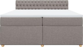 Box spring postel s matrací taupe 200x200 cm textil 3286798