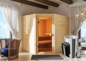 Interiérová finská sauna s kamny 3,6 kW Dekorhome