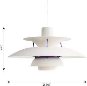 Závěsná lampa PH 50 cm nebově modrá