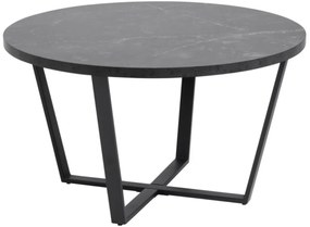 OnaDnes -20% Scandi Černý mramorový konferenční stolek Calvin 77 cm