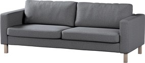 Potah na pohovku IKEA Karlstad, 3-místná, rozkládací barva šedá látka pletený vzor