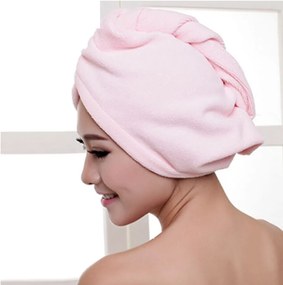 Rychloschnoucí ručník na vlasy - turban Barvy: Růžová