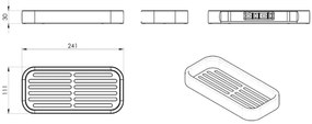 Gedy SMART police do sprchy, 241x30x111mm, chrom - 3218