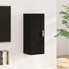 Nástěnná skříňka černá 35 x 34 x 90 cm kompozitní dřevo