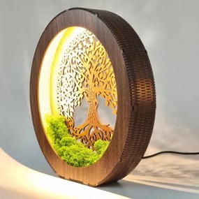 Dřevěná LED lampa Strom života s měchem, Stmívatelná I SENTOP LED0610
