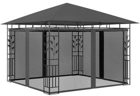vidaXL Marketos Altán s moskytiérou 3 x 3 x 2,73 m antracitový 180 g/m²