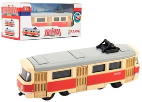 Tramvaj Tatra T3 česká kovová retro 8cm v krabičce 10,5x5x5cm