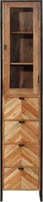 Koupelnová skříňka 40x27x190 cm železo a masivní akáciové dřevo 3217118