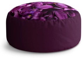 Sablio Taburet Circle Fialové květy: 38x48 cm