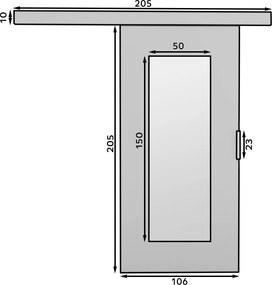 ADRK Furniture Posuvné nástěnné dveře NELA 106