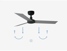 FARO 34287 - Stropní ventilátor CRUISER XL černá pr. 160 cm + dálkové ovládání