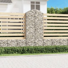 Klenutý gabionový koš 100 x 50 x 220/240 cm pozinkované železo 153441
