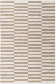 Bílý/světle hnědý oboustranný/ručně tkaný vlněný koberec 200x300 cm Vika – Hanse Home