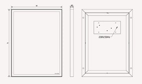 Hopa DESNÁ 80 x 60 cm ZRDESN8060 zrcadlo s LED osvětlením