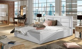 Moderní postel Rono, 180x200cm, bílá Soft