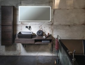 Sapho, MORIAN vysoká skříňka 35x140x30cm, dub černý, MR189