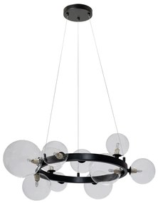 Toolight, závěsné svítidlo 10xG9 APP1159-10CP, černá, OSW-04691
