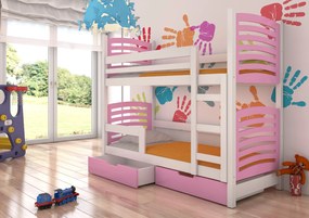 ADRK Furniture Patrová postel pro dvě osoby s matracemi OSUNA CH-Osu-W+P-D063