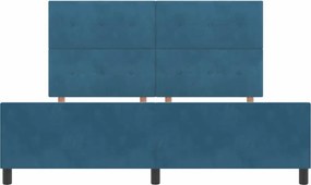 Postel s boxspringem s čelo Tmavě modrá 180 x 200 cm samet 3344961