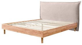 Béžová/přírodní dvoulůžková postel s roštem 180x200 cm Charlie – Bobochic Paris