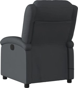 Masážní polohovací křeslo černé z pravé kůže 3205471