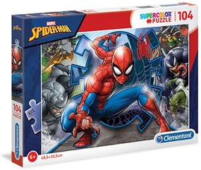Clementoni - Puzzle Supercolor 104 Spider-Man