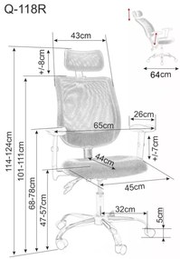 Kancelářská židle Q-118R černá