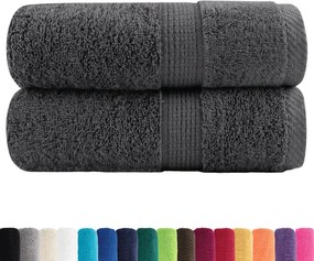 Prémiové ručníky pro hosty SOLUND 2 ks antracitové 30x50 cm 600 g/m² 137152