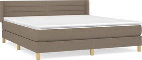 Box spring postel s matrací taupe 160x200 cm textil 3130365