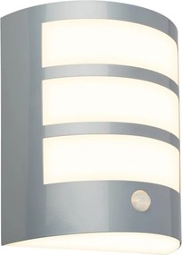 BRI 3795014 LED nabíjecí nástěnné svítidlo, venkovní, pohybové čidlo, soumrakový senzor, IP44, matný chrom - BRILONER