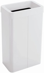 Odpadkový koš na tříděný odpad Caimi Brevetti Maxi W,70 L, bílý, sklo čiré