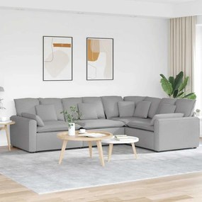 Modulární pohovka s polštáři textil obláčkově šedá 3321156