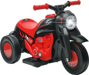 Dětská elektrická motorka AIYAPLAY pro děti od 2 let, bateriový model 6V se světly, funkcí na výrobu bublin, hudbou, rychlostí 3 km/h, nosnost 30 kg,