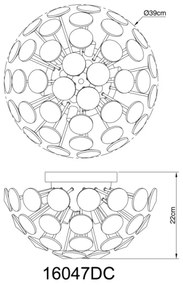 Globo 16047DC - Stropní svítidlo VIRINA 10xG9/7W/230V lesklý chrom pr. 39 cm