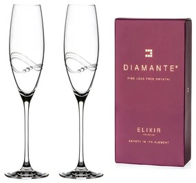 Diamante sklenice na šampaňské Desire s krystaly Swarovski 215 ml 2KS