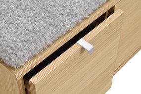 Rowico hnědá lavice s úložným prostorem CONFETTI a šedým sedákem 70 cm 103754