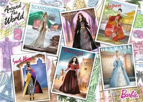 Ravensburger puzzle barbie: kolem světa 1000 dílků