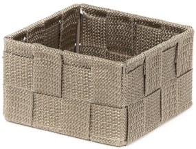 Úložný organizér do zásuvky Compactor TEX - košík S, 12 x 12 x 7 cm, Taupe (šedo-béžový)