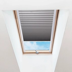 Roleta Plisé na střešní okna, Průsvitná, Olověná šedá, P 010 , 30 x 80 cm