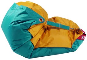 Beanbag Sedací vak 189x140 duo golden - sea green