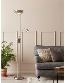 Stojací lampa ve stříbrné barvě s kovovým stínidlem (výška 180 cm) Detroit – Markslöjd