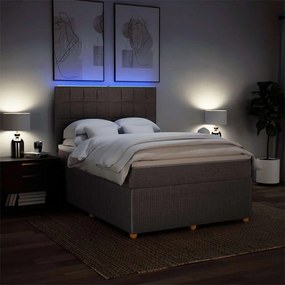 Box spring postel s matrací taupe 160x200 cm textil 3294411