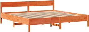 Postel bez matrace voskově hnědá 180 x 200 cm masivní borovice 3306920