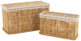 OnaDnes -20% Set dvou bambusových úložných košů J-line Ray 100x40/ 75x28 cm